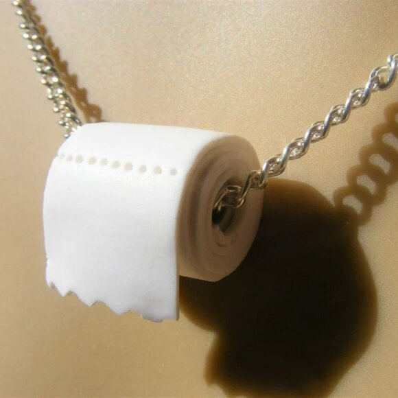 Jewelry | Romantic Toilet Paper Roll Promise Pendant Necklace Chain ...